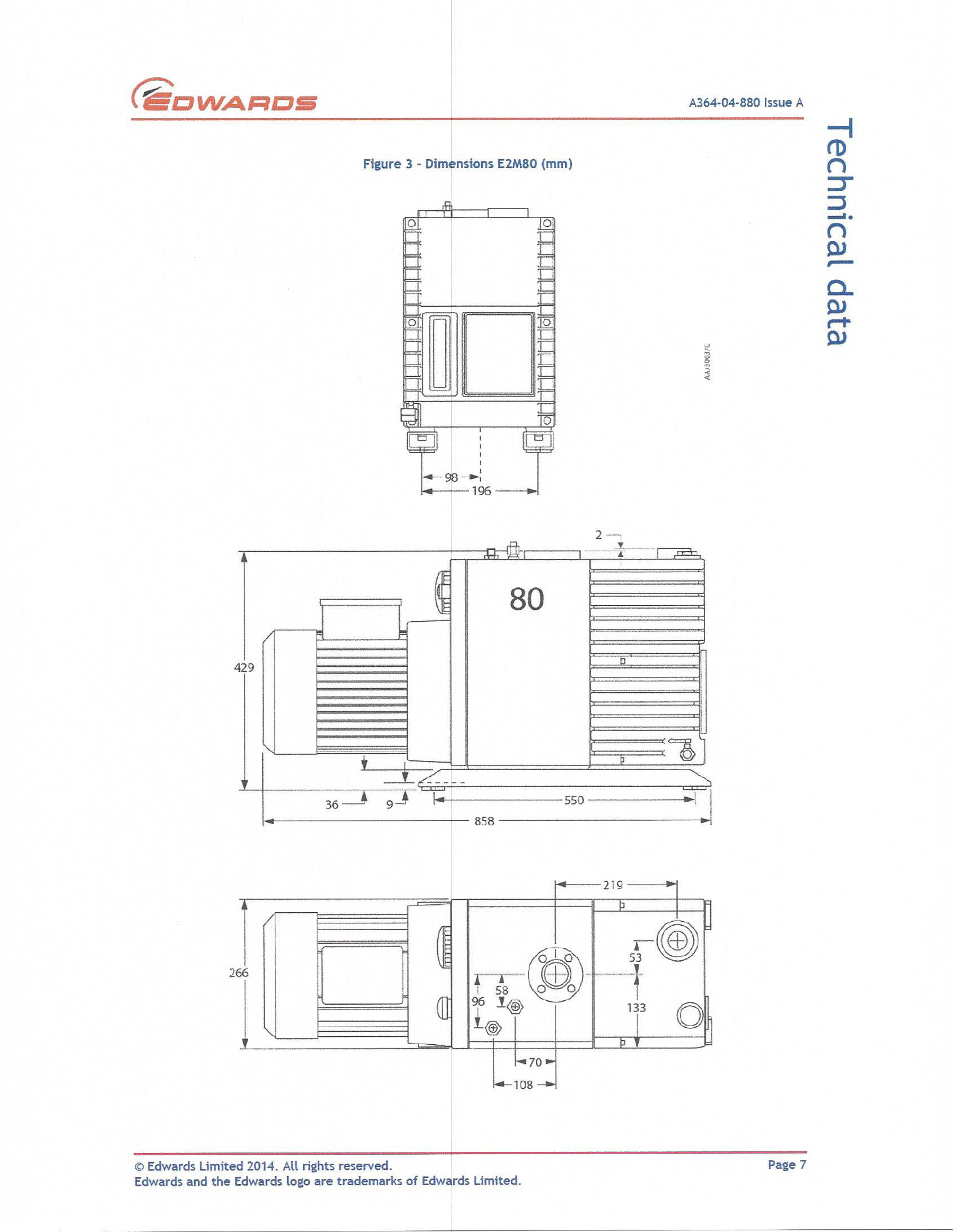 Edwards E2M80 Vacuum Pump - Vacuum Pump Rebuilders